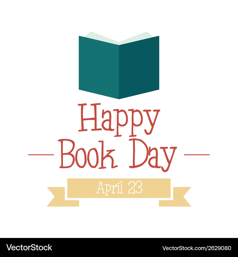 Abstract happy book day on a special background Vector Image