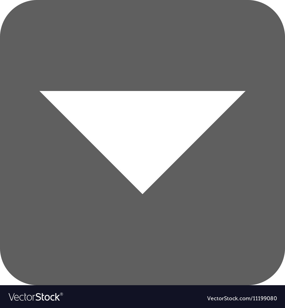 Arrowhead down flat squared icon Royalty Free Vector Image