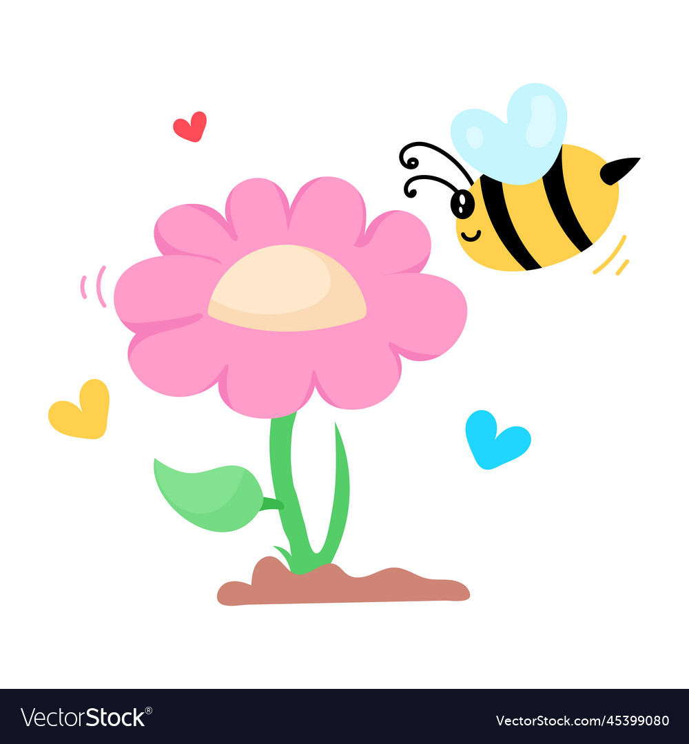Bee nectar Royalty Free Vector Image - VectorStock