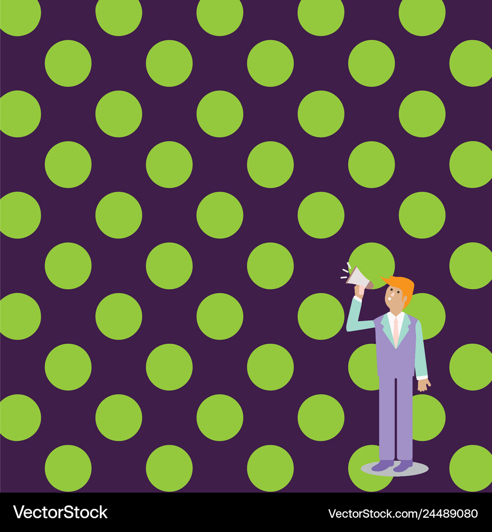 Businessman standing holding and talking Vector Image