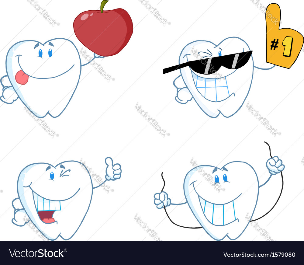 Cartoon teeth Royalty Free Vector Image - VectorStock