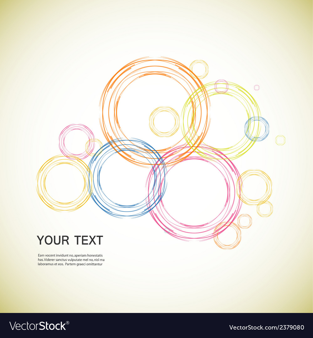 Color line circle design eps Royalty Free Vector Image