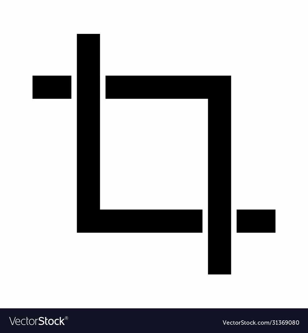 Crop icon Royalty Free Vector Image - VectorStock