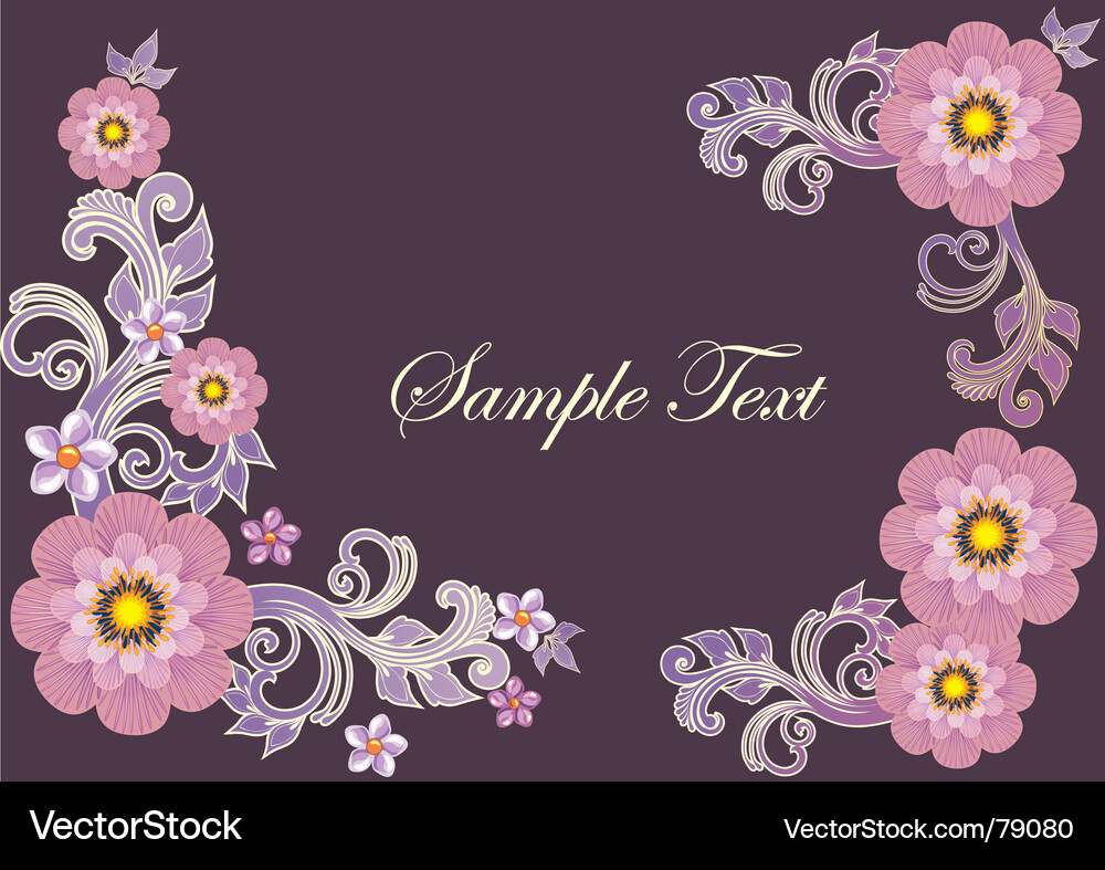 Floral border Royalty Free Vector Image - VectorStock