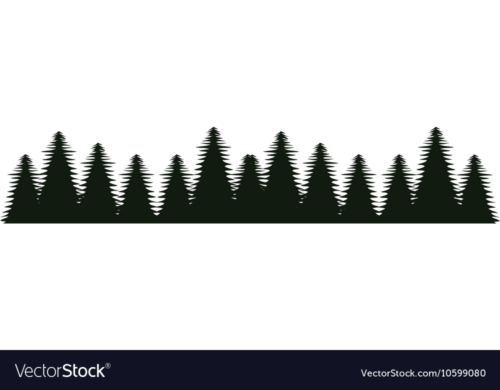 Forest tree landscape Royalty Free Vector Image