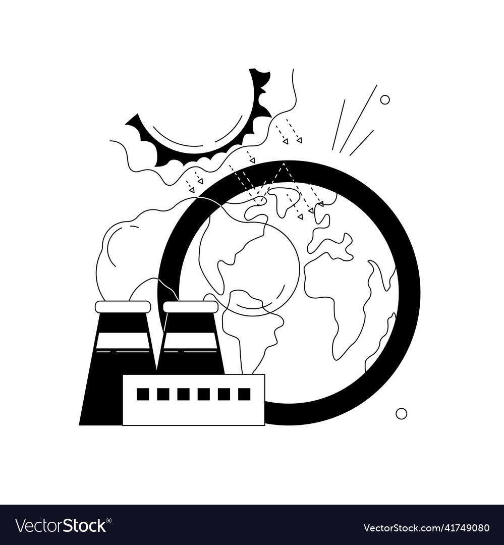 Greenhouse gas emissions abstract concept Vector Image Greenhouse gas emissions abstract concept Vector Image