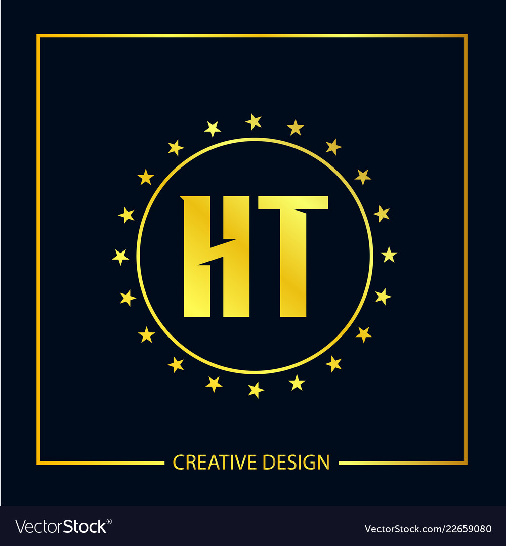Initial letter ht logo template design Royalty Free Vector