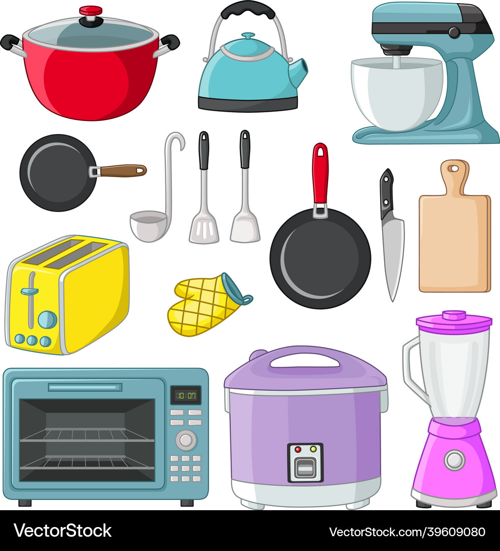 Set of kitchen equipment icon Royalty Free Vector Image
