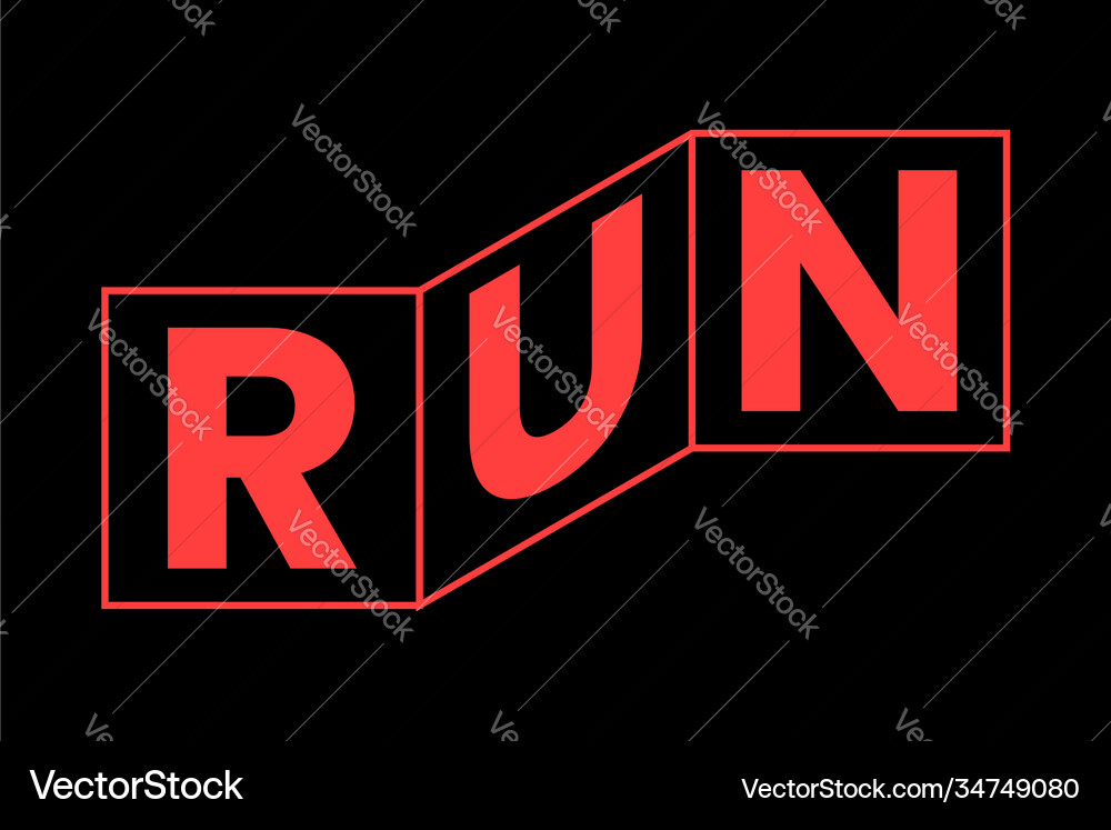 Sport geometric print with typography logo Vector Image