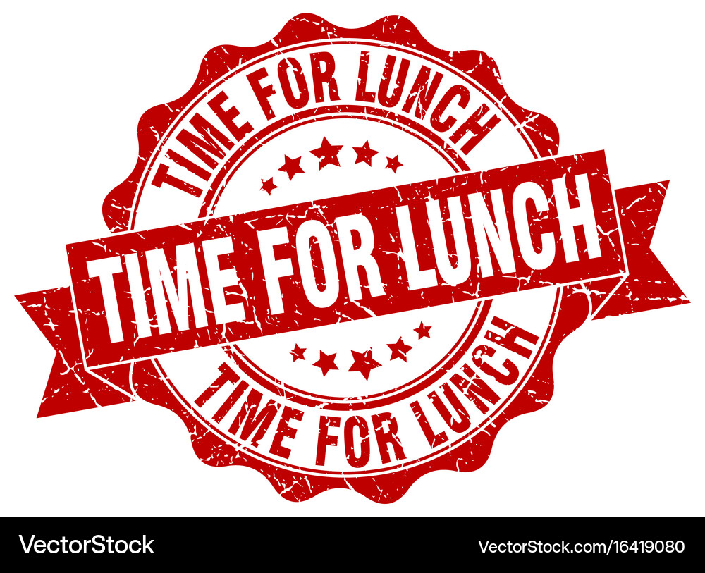 Time for lunch stamp sign seal Royalty Free Vector Image