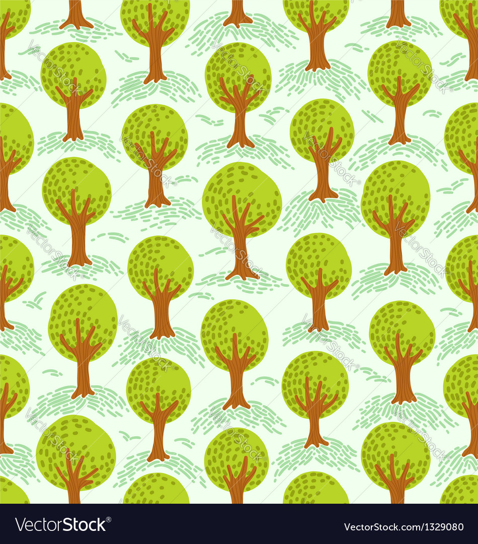 Trees pattern Royalty Free Vector Image - VectorStock