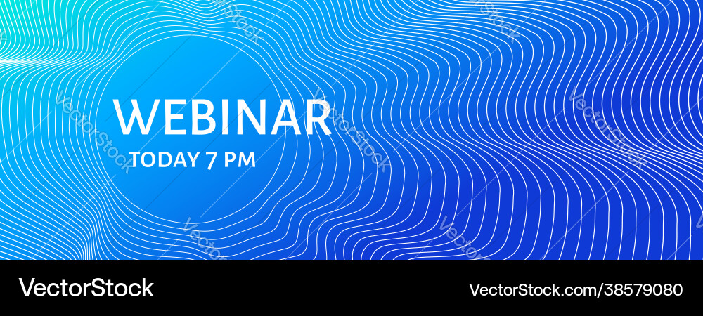 Webinar banner template blue gradient abstract Vector Image