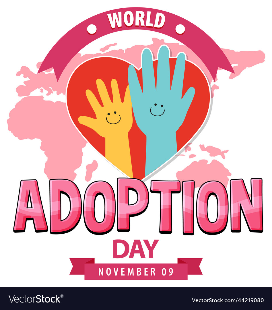 World adoption day poster design Royalty Free Vector Image World adoption day poster design Royalty Free Vector Image