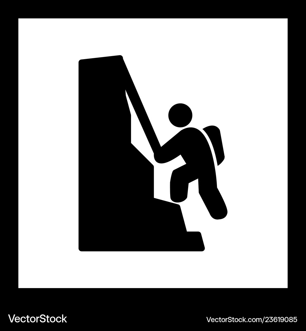 Climbing icon Royalty Free Vector Image - VectorStock