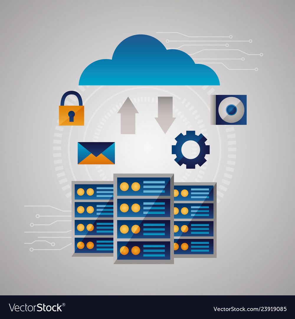 Cloud computing concept Royalty Free Vector Image