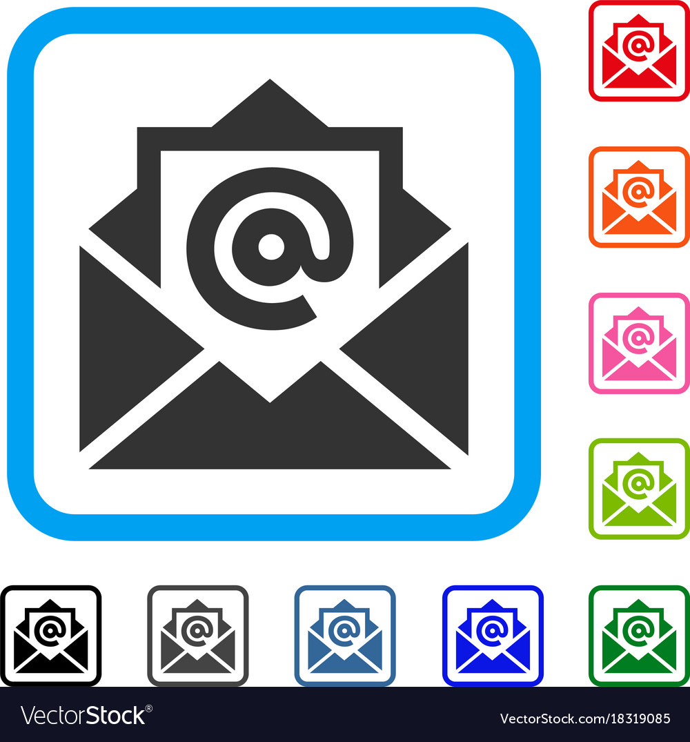 Email framed icon Royalty Free Vector Image - VectorStock