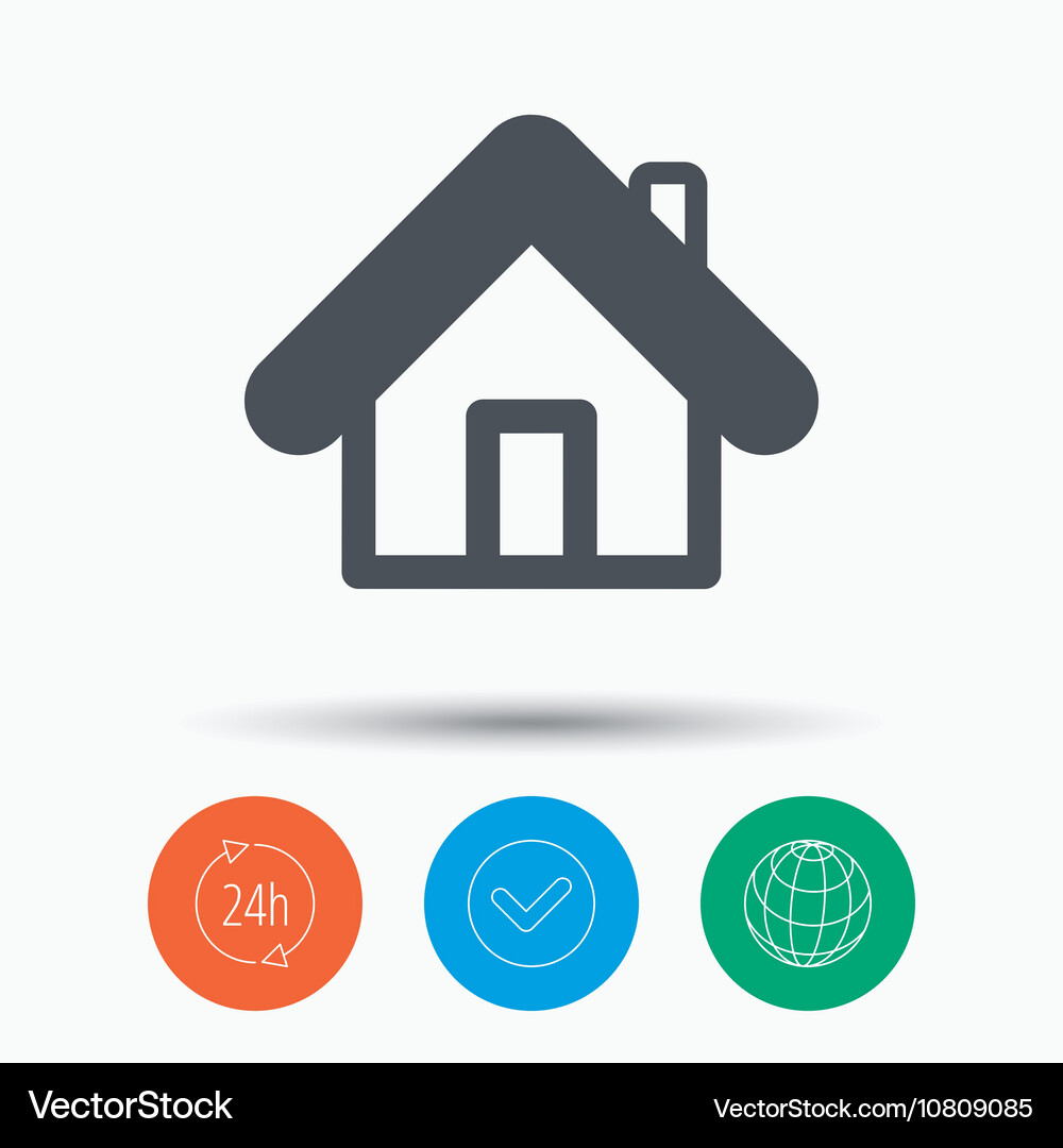 Home icon house building sign Royalty Free Vector Image