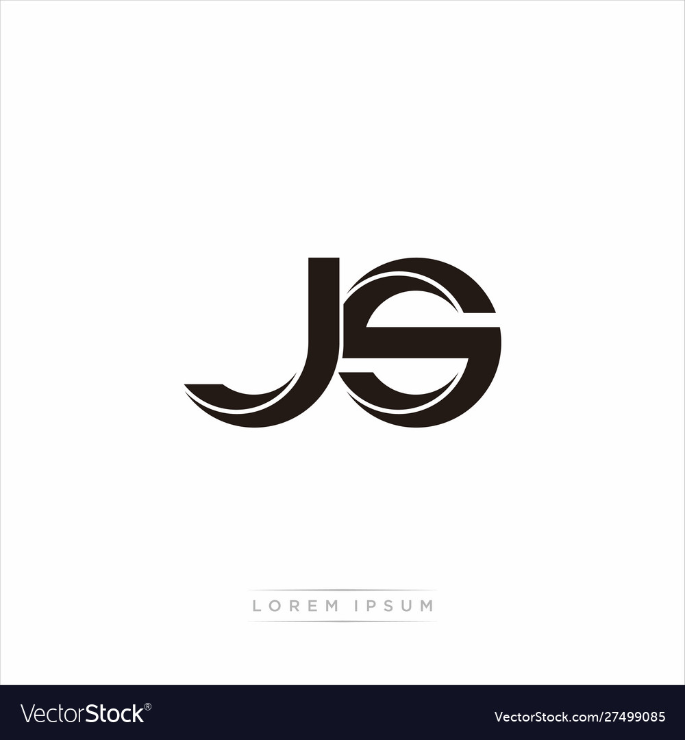 Js initial letter split lowercase modern monogram Vector Image
