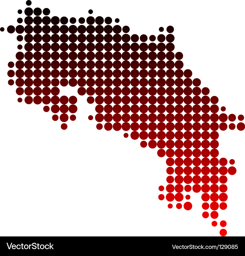 Map of costa rica Royalty Free Vector Image - VectorStock