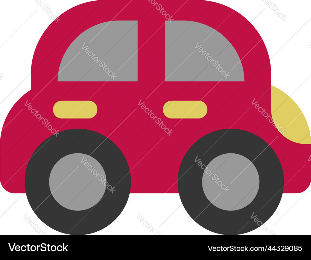 Red transport car on a white background Royalty Free Vector