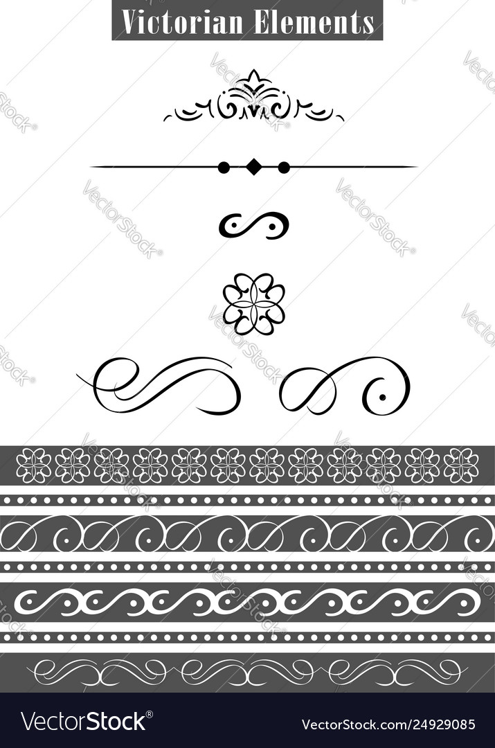 Victorian elements Royalty Free Vector Image - VectorStock