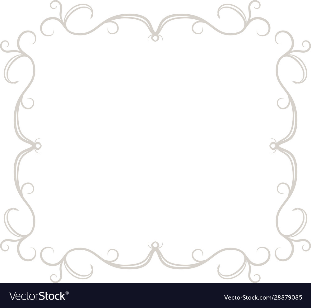 White square antique pattern frame Royalty Free Vector Image