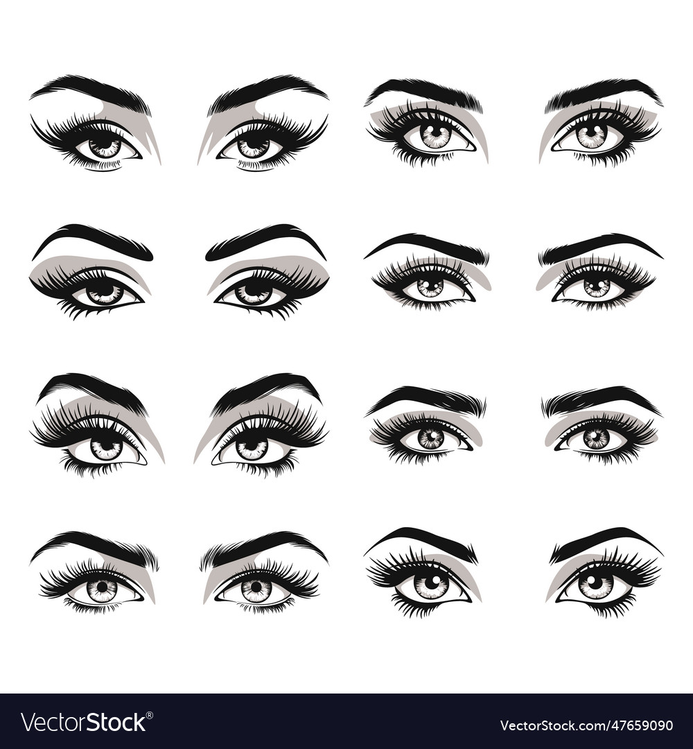 Hand Drawn Woman S Female Sexy Eyes Royalty Free Vector