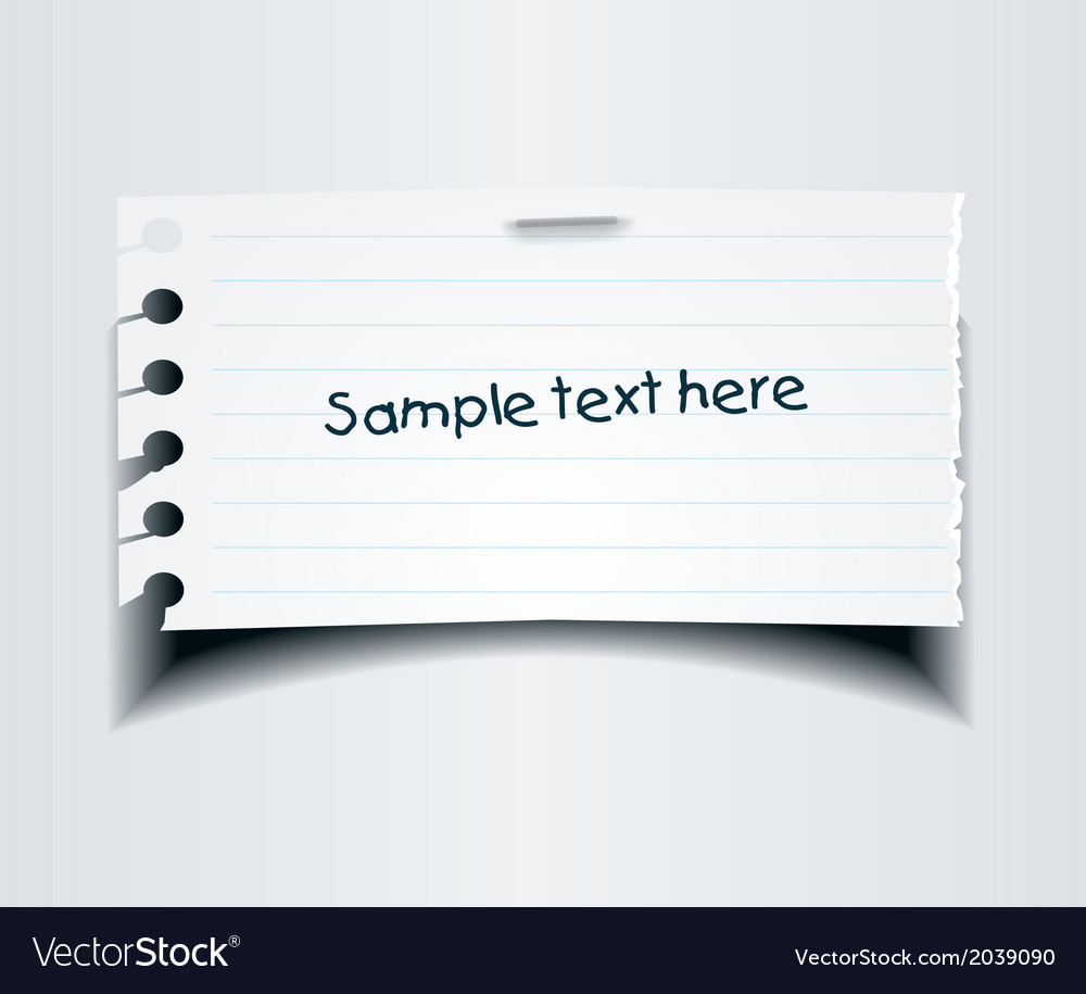 Note paper Royalty Free Vector Image - VectorStock