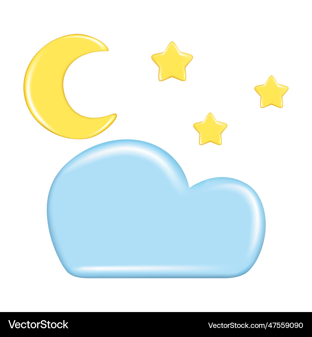 Realistic 3d design of weather forecast elements Vector Image