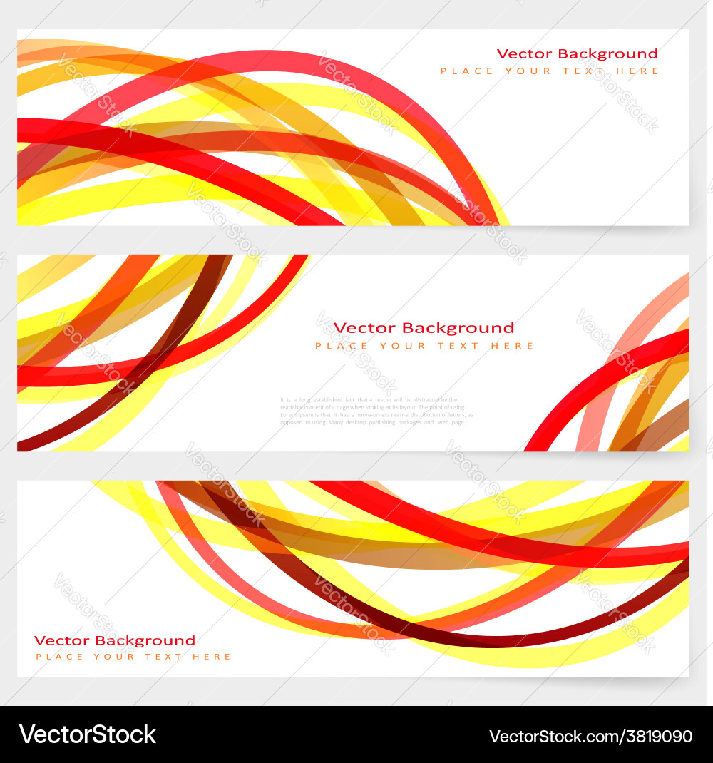 Set of abstract template banner Royalty Free Vector Image