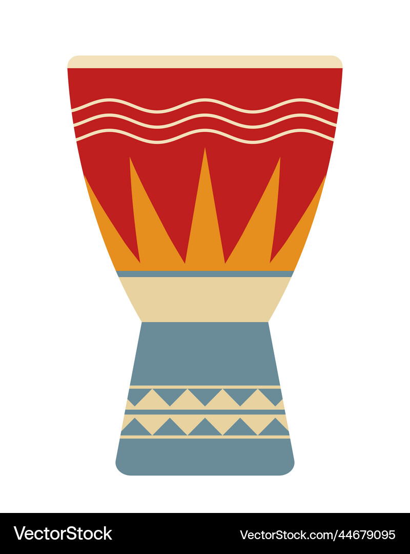 African djembe drum icon drum flat icon ethnic Vector Image