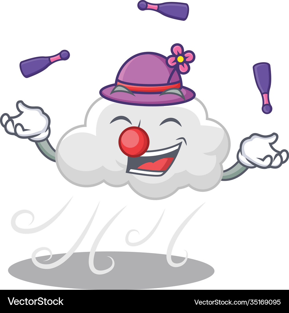 An attractive cloudy windy cartoon design style Vector Image