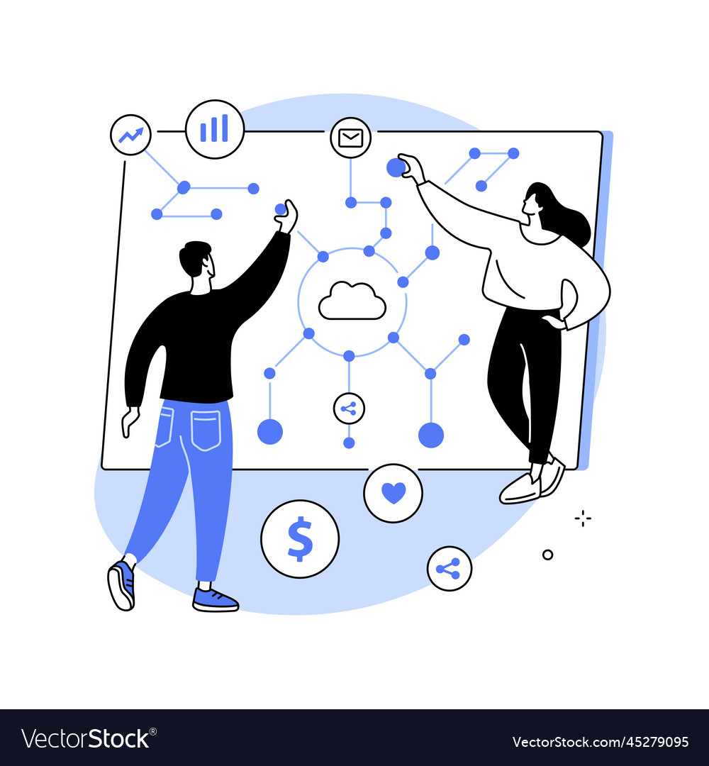 Big data architecture abstract concept Royalty Free Vector