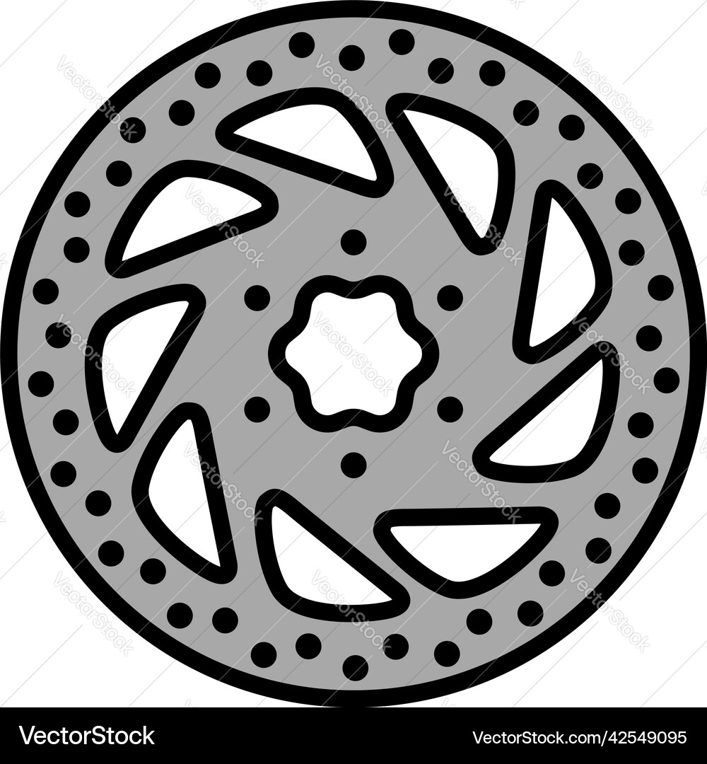 Bike brake disc icon Royalty Free Vector Image