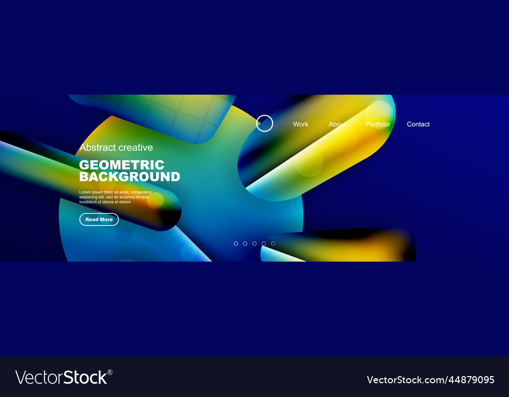 Bright glossy overlapping geometric shapes Vector Image