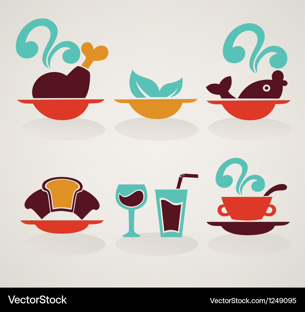 Common food in infographic style Royalty Free Vector Image