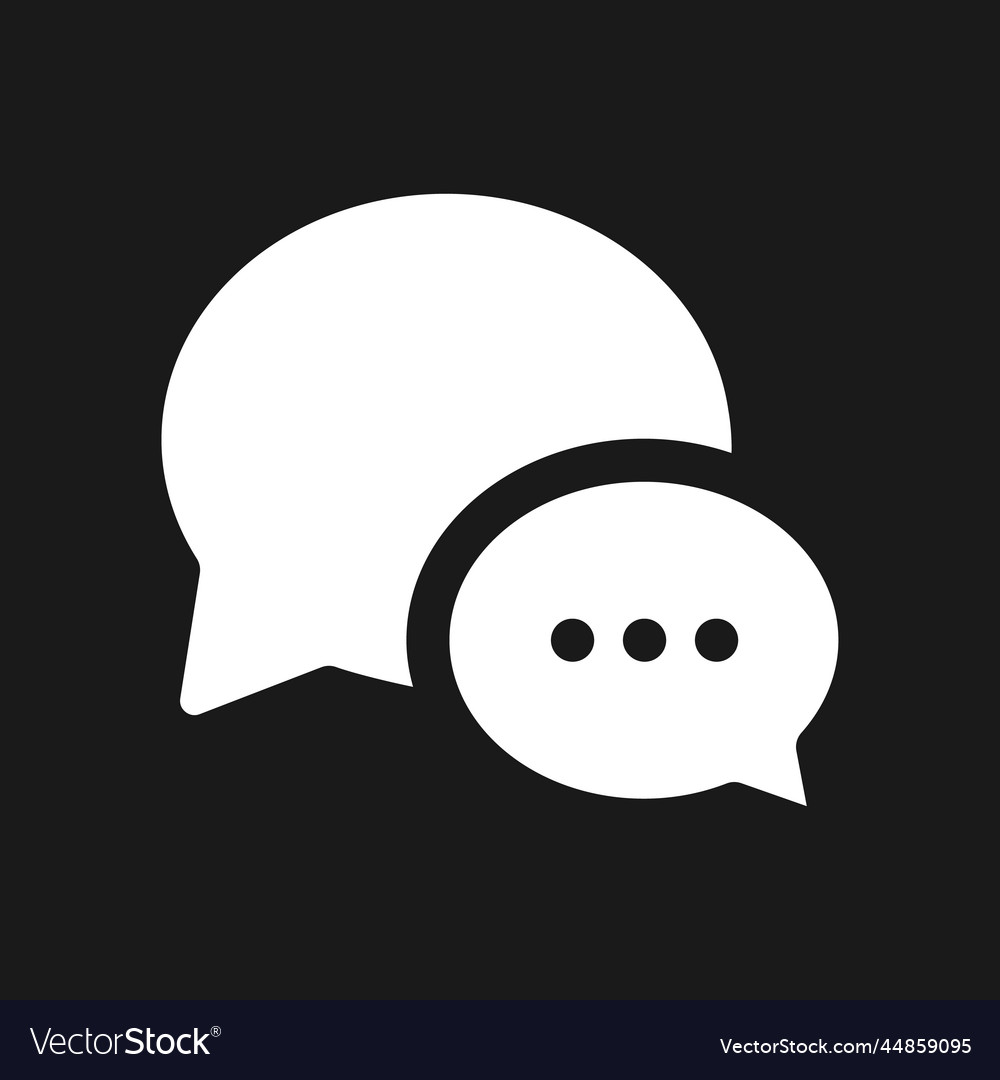 Communication dark mode glyph ui icon Royalty Free Vector