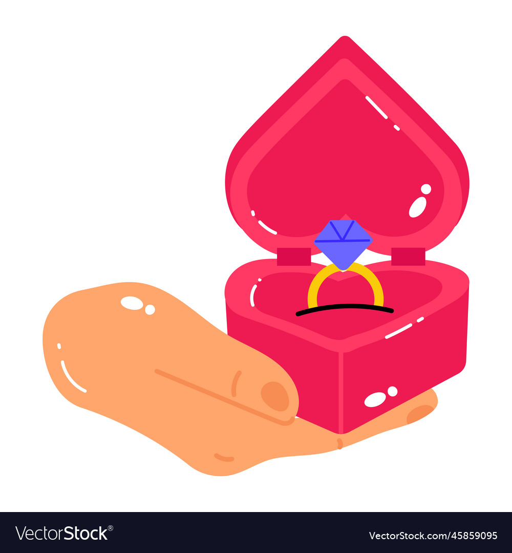 Engagement ring Royalty Free Vector Image - VectorStock