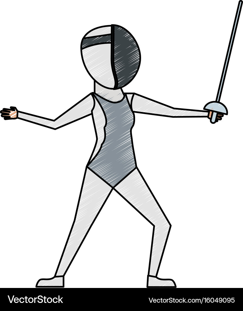 Fencer Royalty Free Vector Image - VectorStock