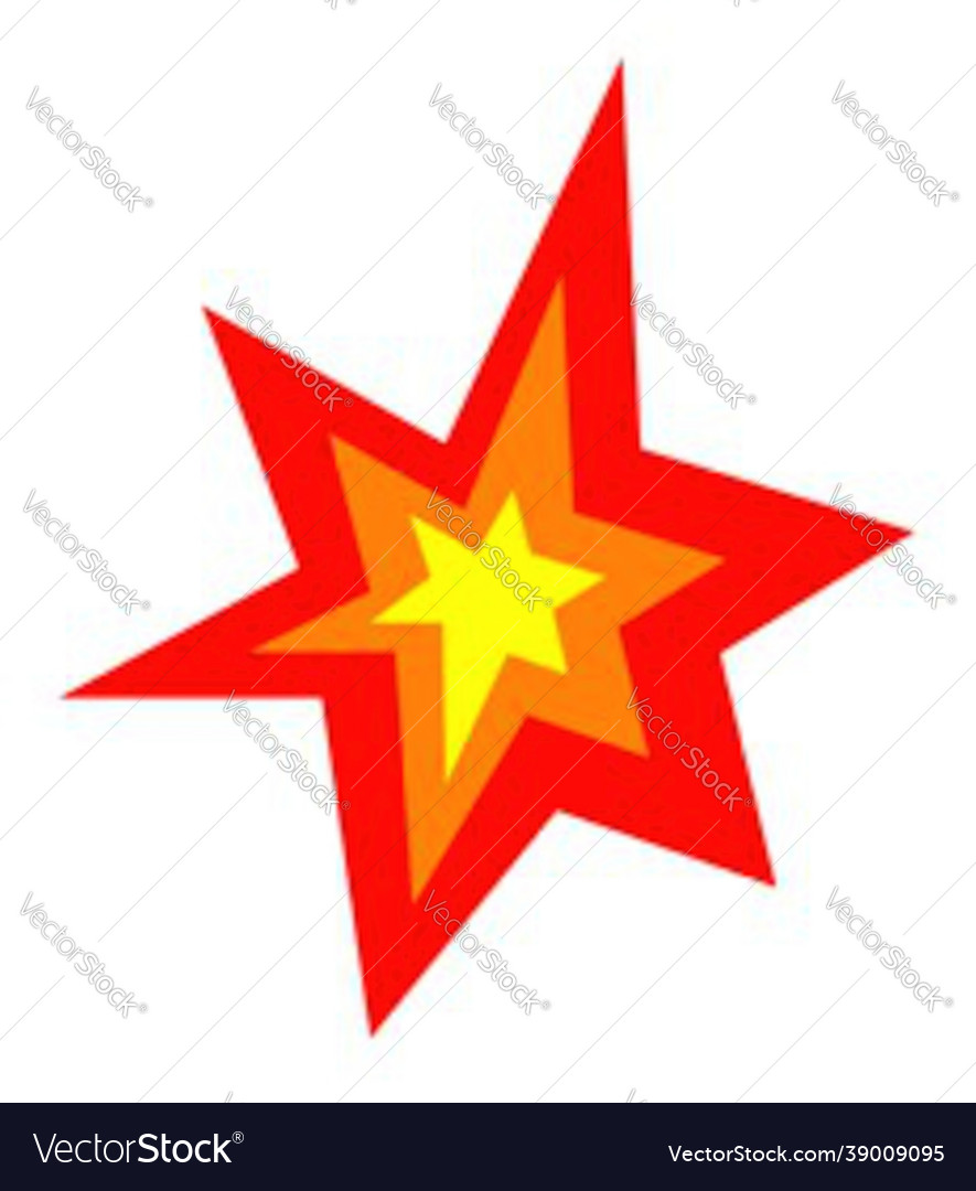 Flat comic book explosion Royalty Free Vector Image