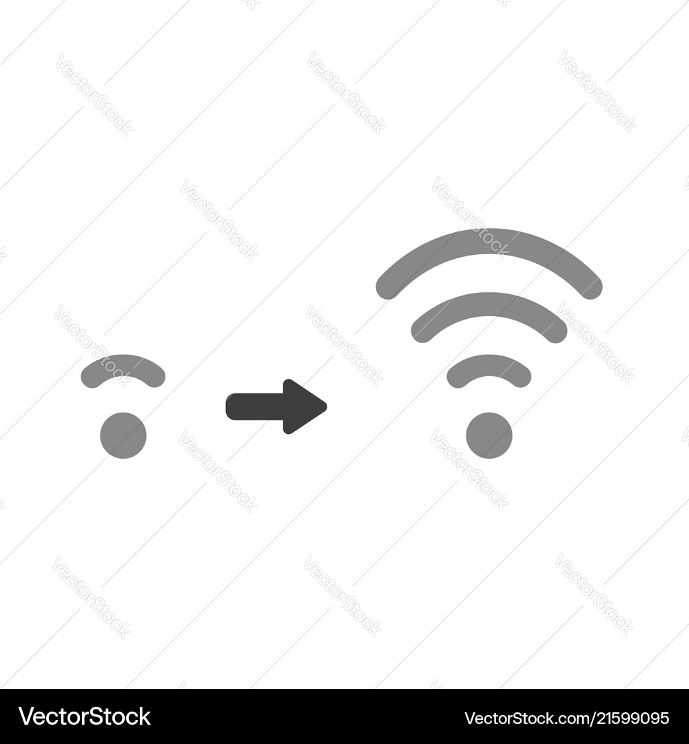 Flat design concept boost wireless wifi signal Vector Image