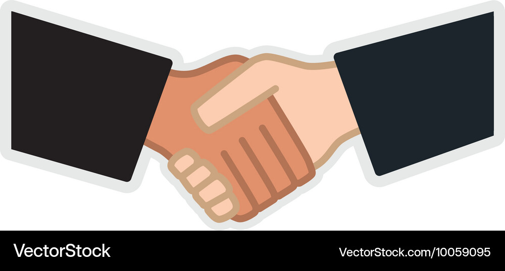 Hand shake icon human design graphic Royalty Free Vector
