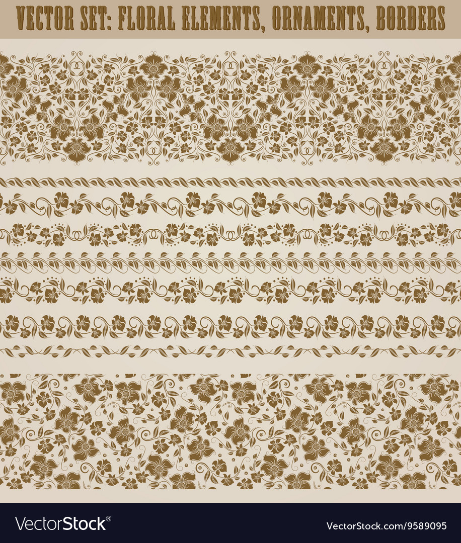 Horizontal elements decoration Royalty Free Vector Image