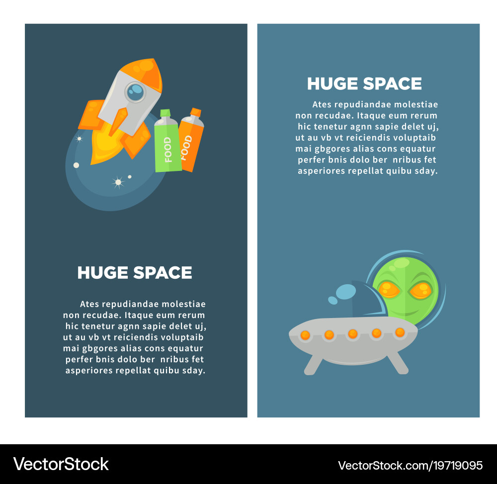 Huge space promotional vertical posters with big Vector Image