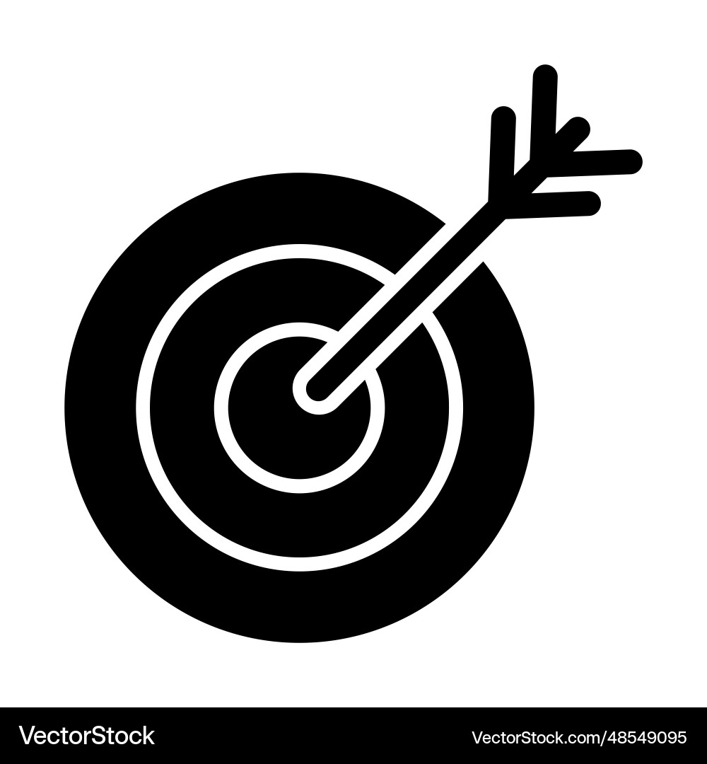 Objective glyph icon for personal and commercial Vector Image