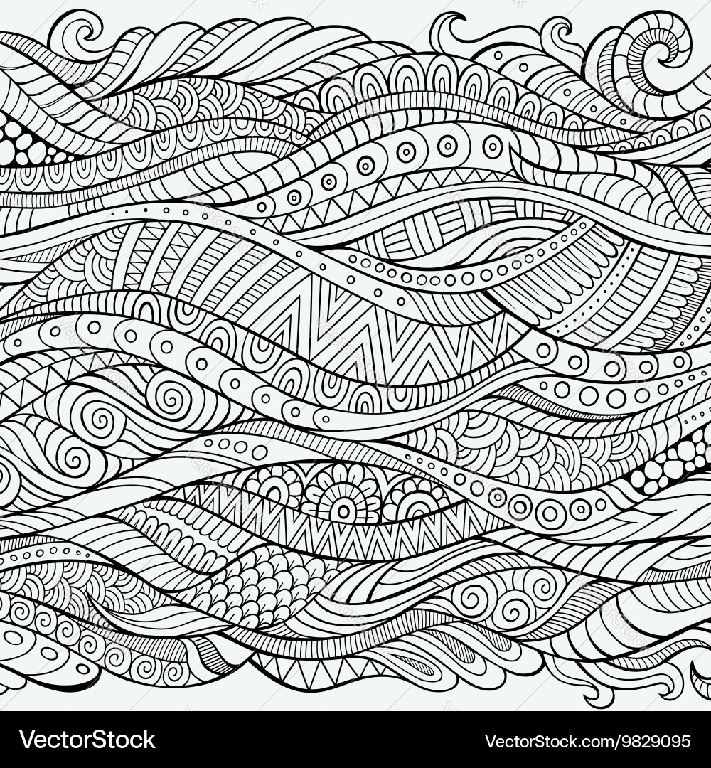 Outline abstract ornamental ethnic stripe Vector Image