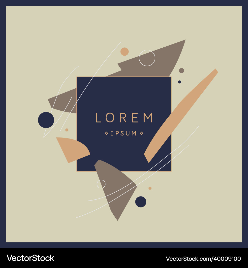 Abstract composition of various shapes and lines Vector Image