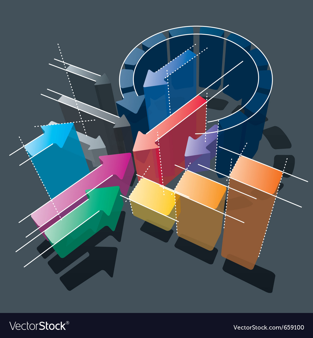 Arrows chart Royalty Free Vector Image - VectorStock
