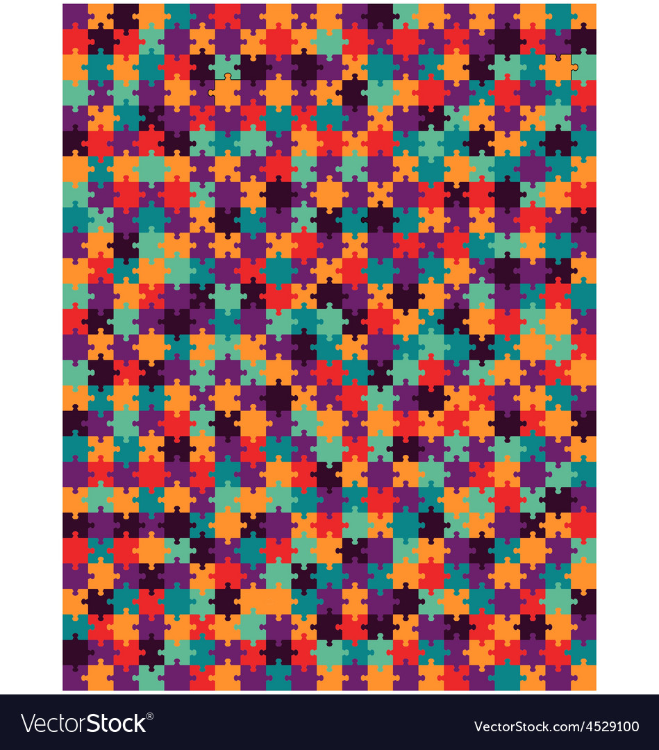 Colorful shiny puzzle Royalty Free Vector Image Colorful shiny puzzle Royalty Free Vector Image