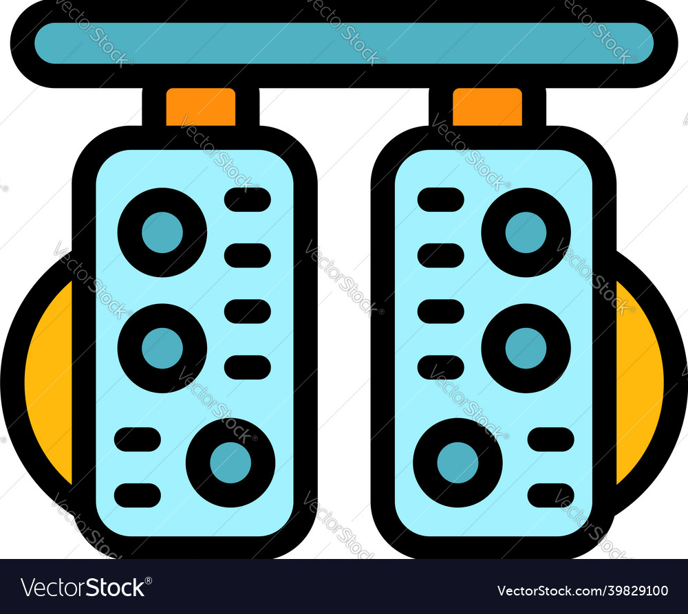 Hospital optometry device icon color outline Vector Image Hospital optometry device icon color outline Vector Image